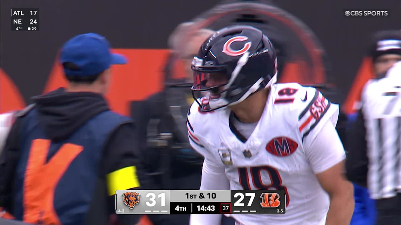 HIGHLIGHT: Caleb Williams catches second pass of game as Tyson Bagent ...