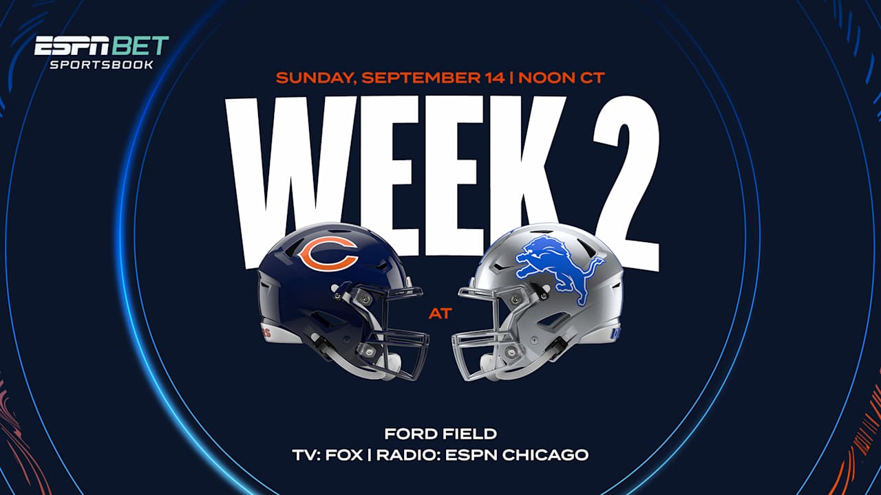Chicago Bears at Detroit Lions 2025 Week 2 NFL | How to watch on TV ...