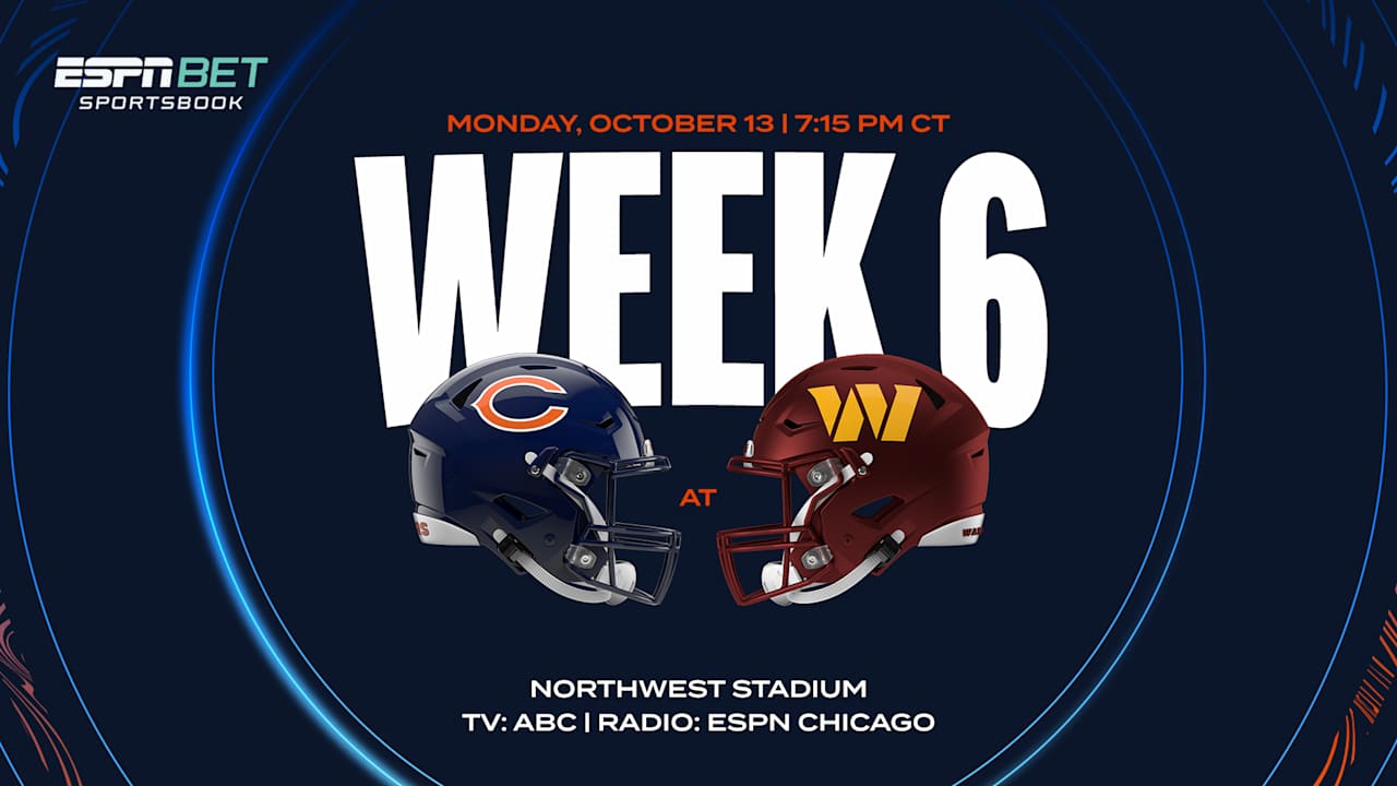 Chicago Bears at Washington Commanders 2025 Week 6 Monday Night ...