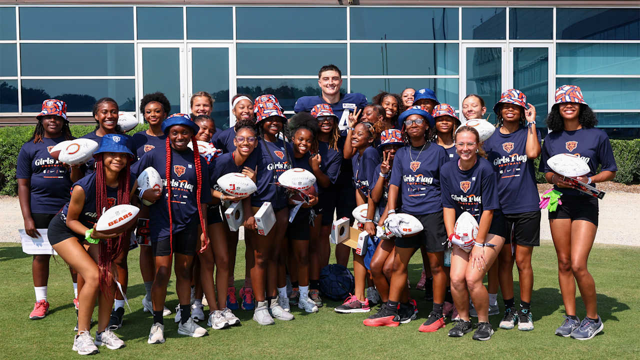 Homewood-Flossmoor High School girls flag football team at Training Camp