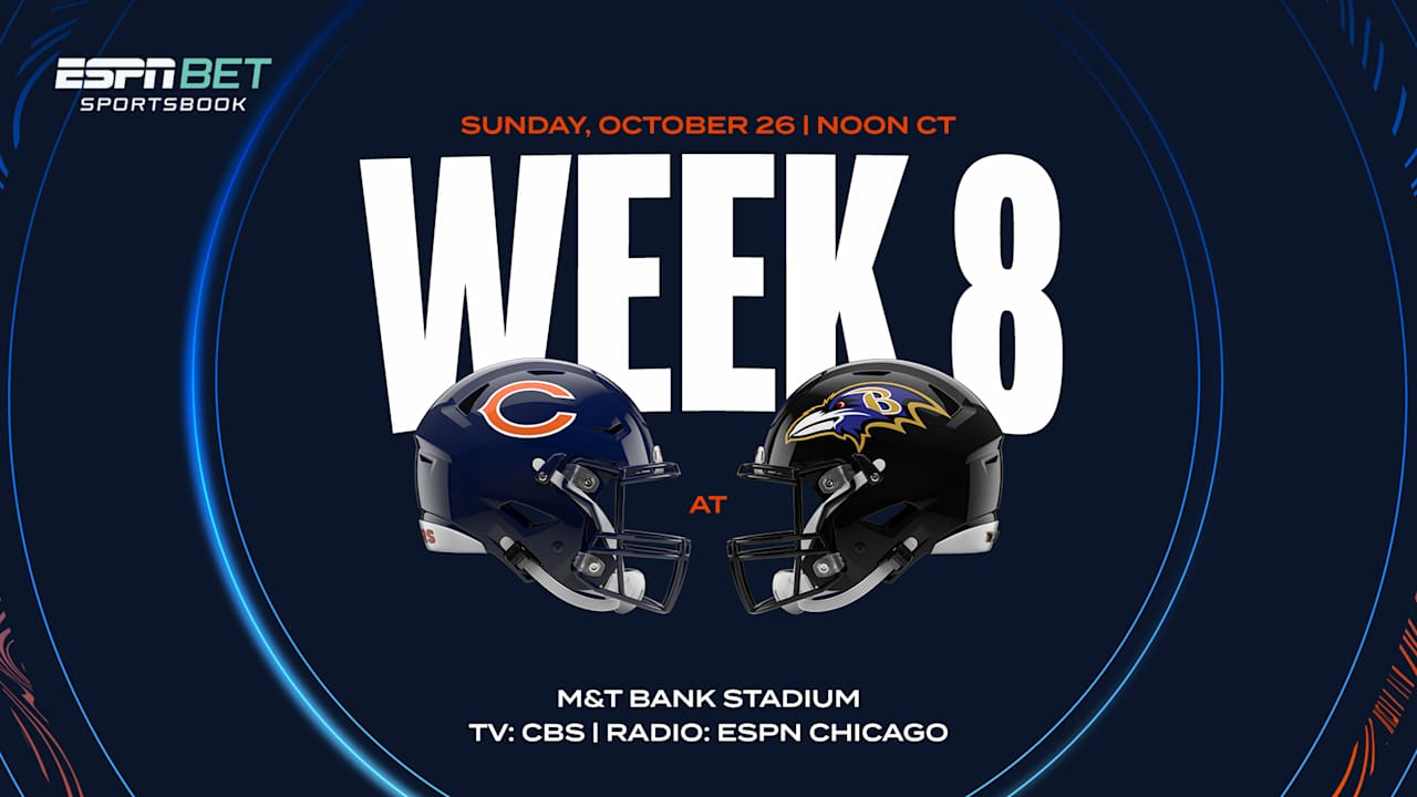 Chicago Bears at Baltimore Ravens 2025 Week 8 NFL | How to watch on TV ...