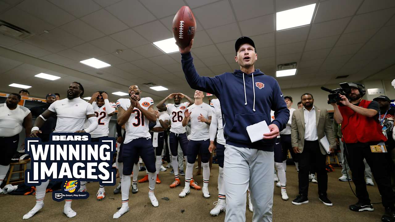 Postgame & locker room celebration photos from Bears' Week 9 win over ...