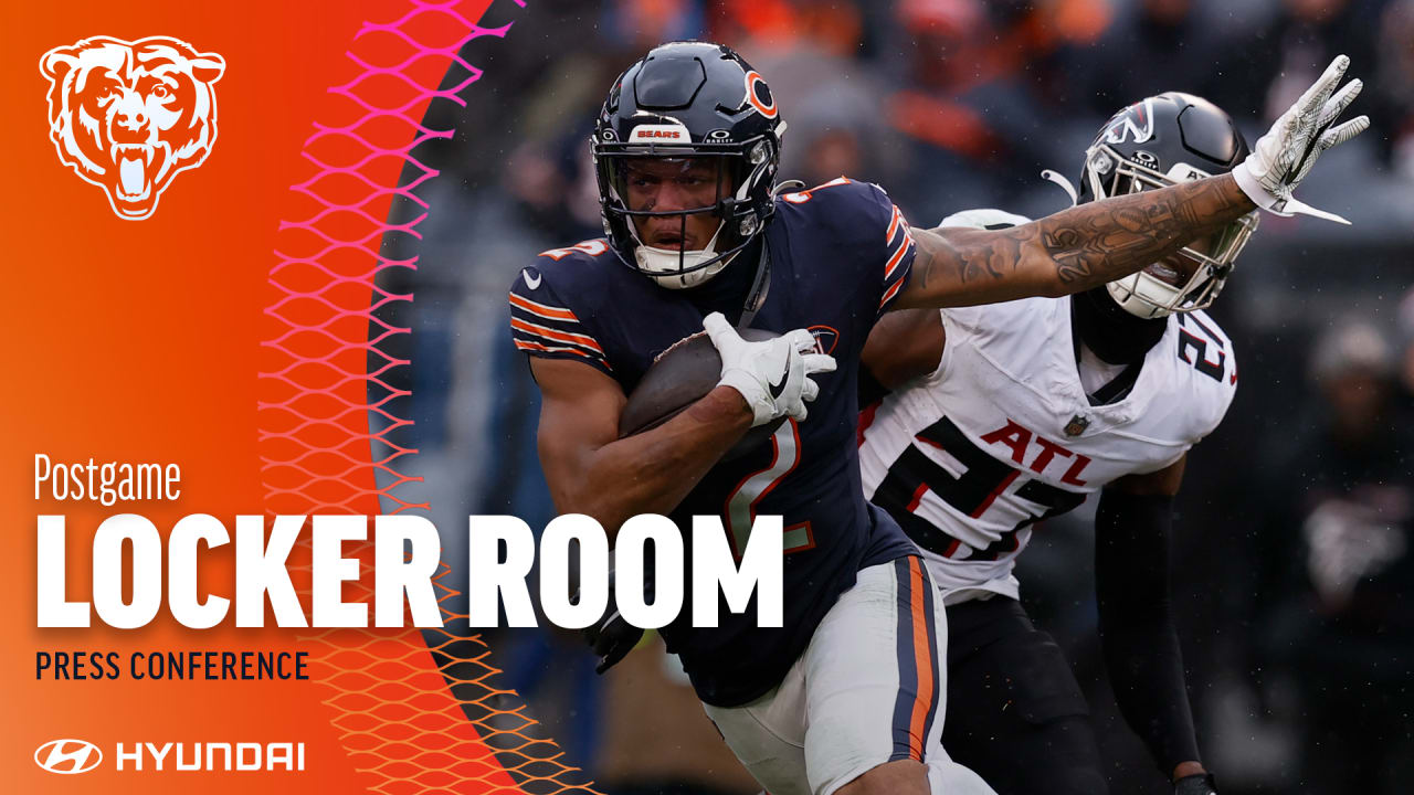 Postgame locker room after Bears win against Falcons | Press Conference