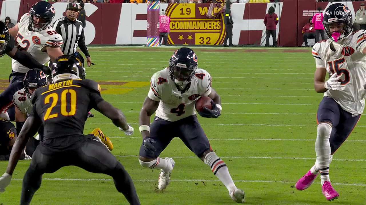 HIGHLIGHT: D'Andre Swift spins off Commanders defender on 12-yard rush