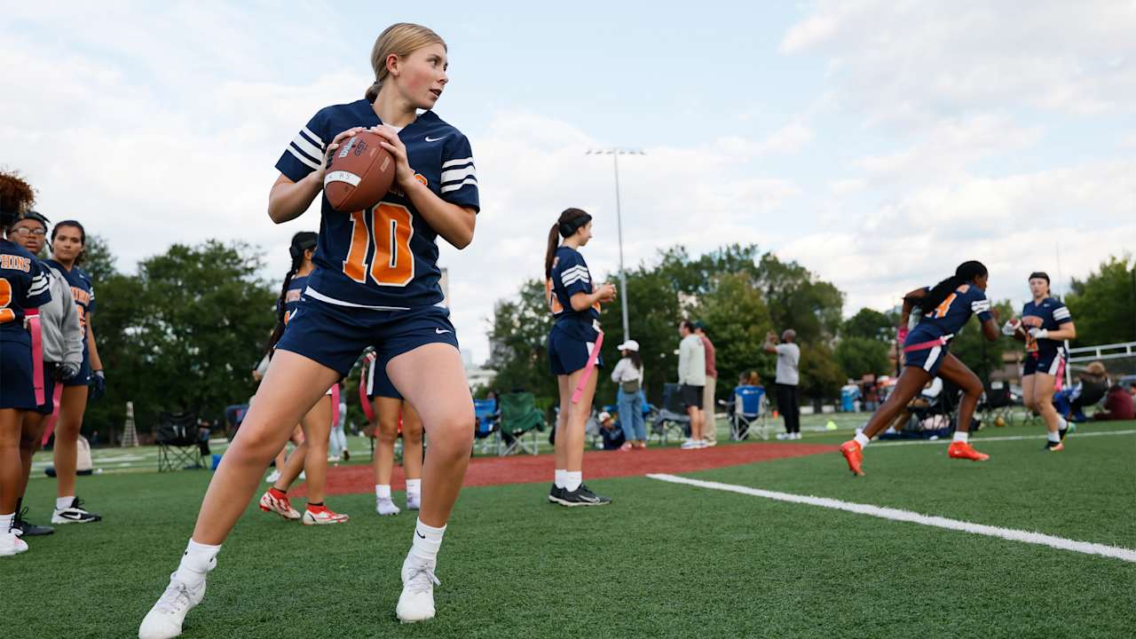 Best of Whitney Young girls flag football action photos | 2025 season
