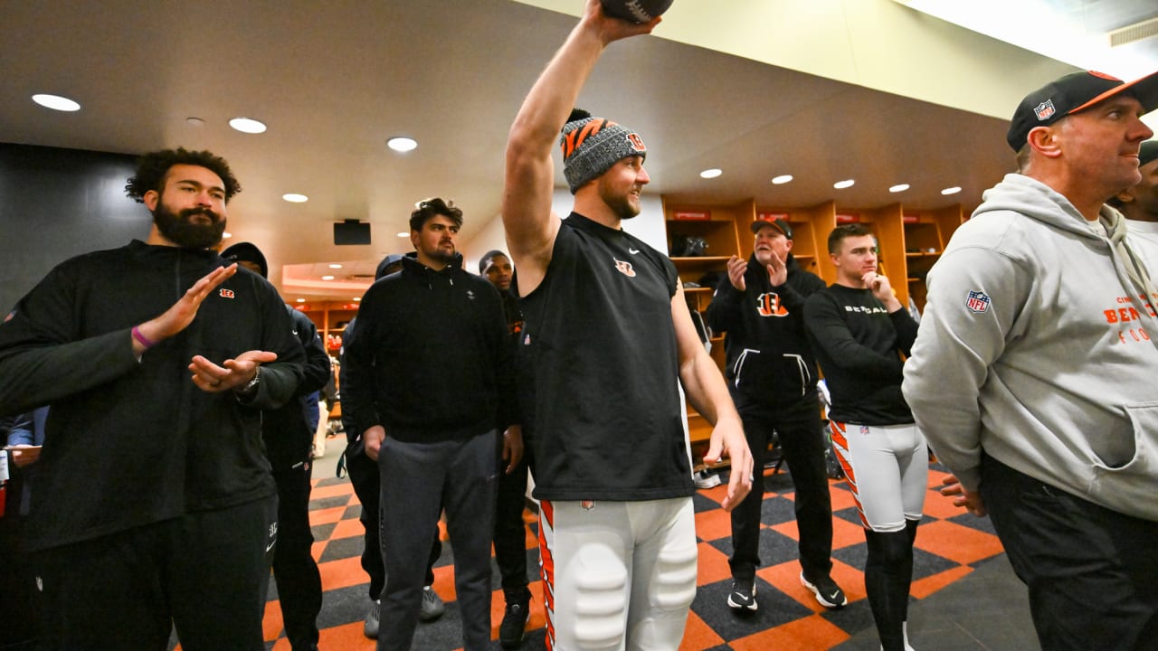 Photos: Locker Room Celebration after Week 14 Victory