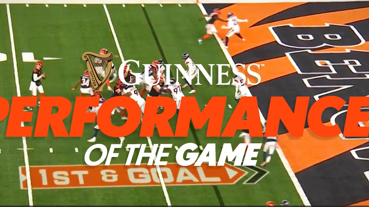 Tee Higgins Three Touchdown Day | GUINNESS PERFORMANCE OF THE GAME