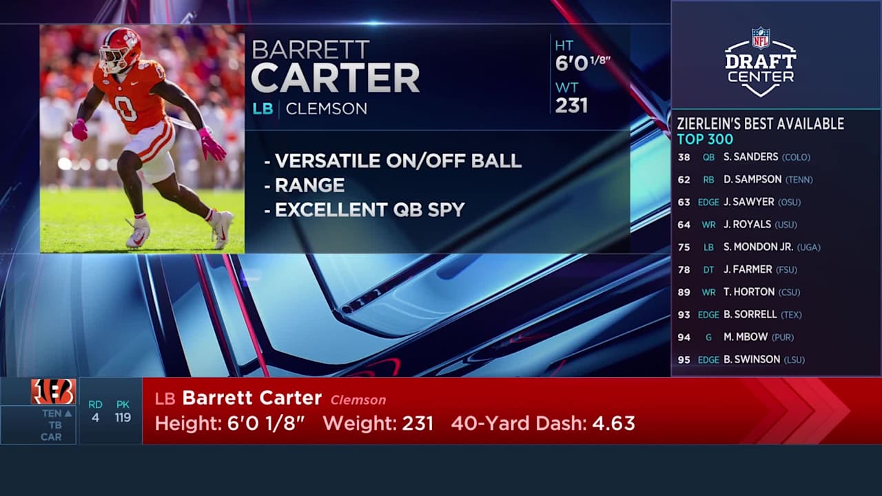 Barrett Carter 2025 NFL Draft Announcement Video