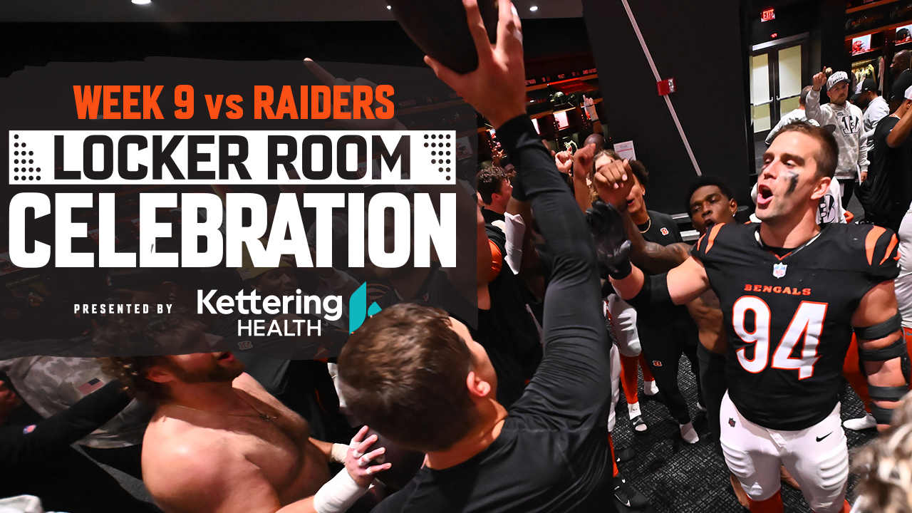 Raiders at Bengals 2024 Week 9 Game Balls | LOCKER ROOM CELEBRATION