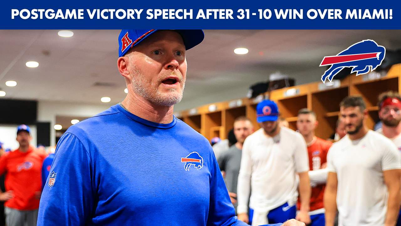 Postgame Victory Speech Following Buffalo Bills 31-10 Win Over Miami!