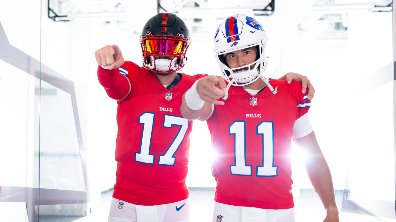 Photos | Josh Allen's different helmets at the Return of the Blue & Red