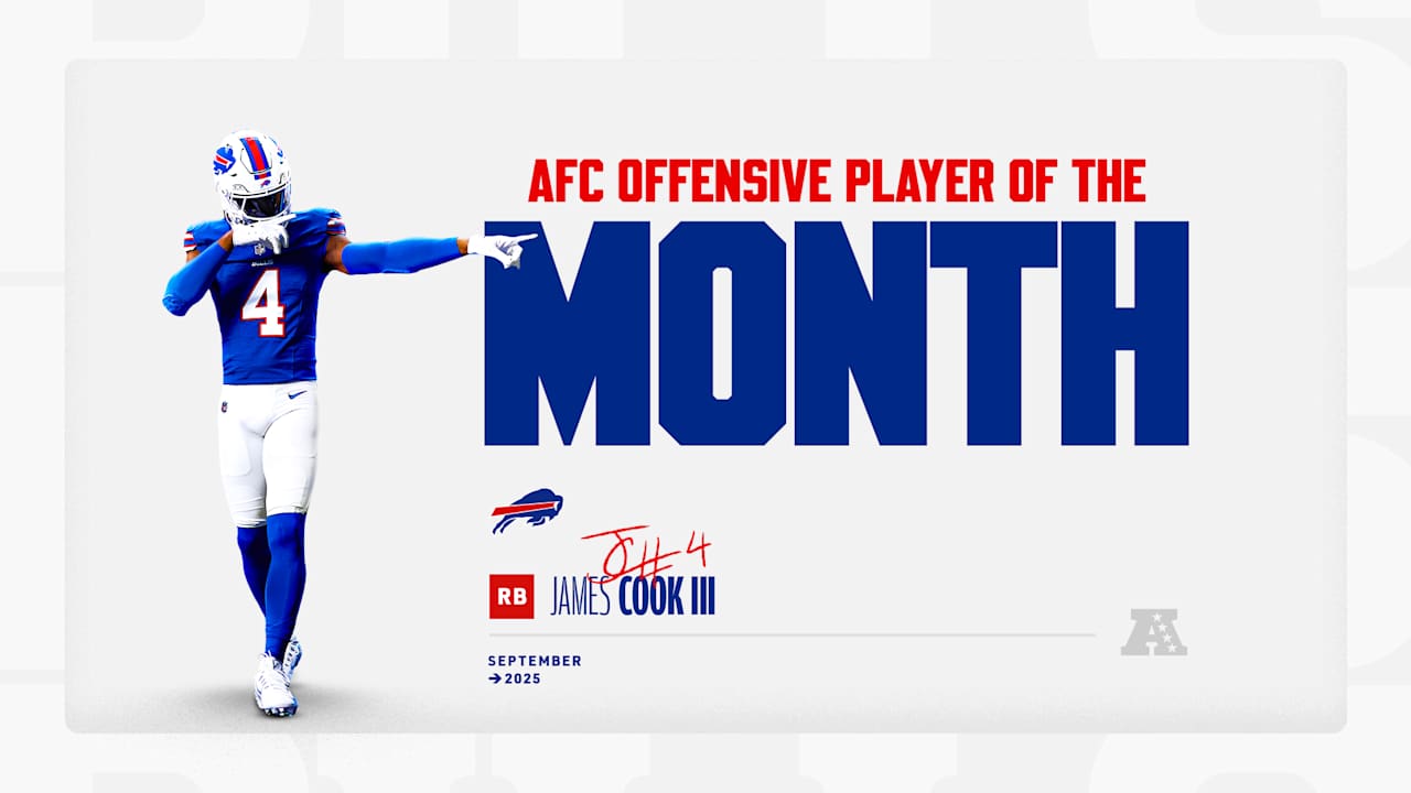 Bills RB James Cook named AFC Offensive Player of the Month for September