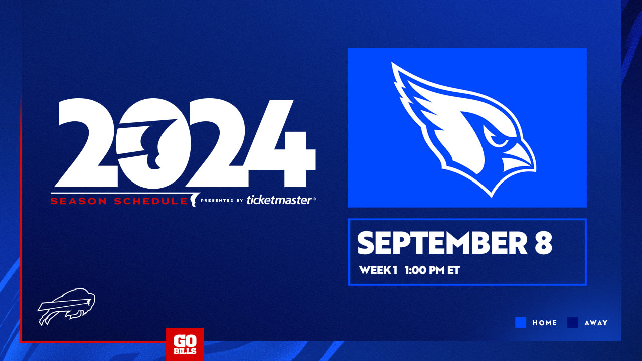 Game-by-game graphics for the Bills 2024 schedule