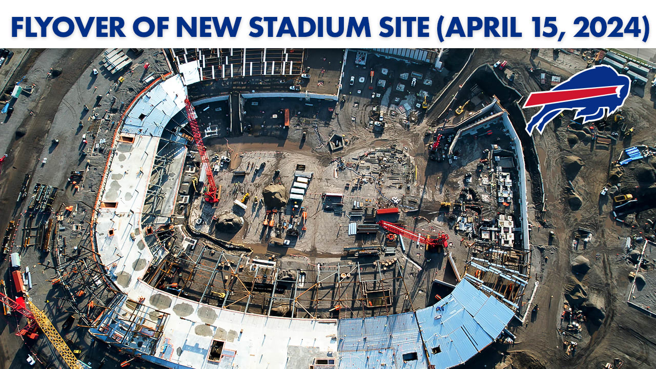 Drone Shots Of Construction At The New Highmark Stadium! (April 15 ...