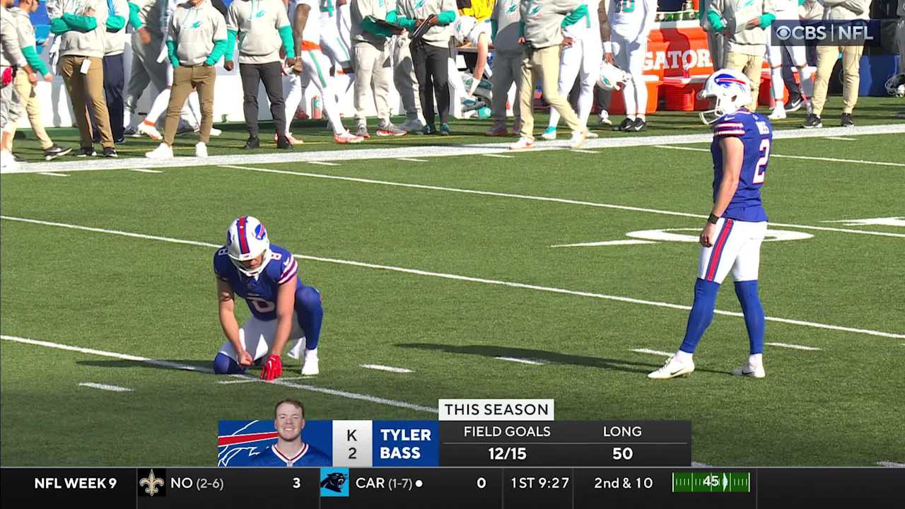 Tyler Bass' 40-yard FG opens scoring | Bills vs. Dolphins