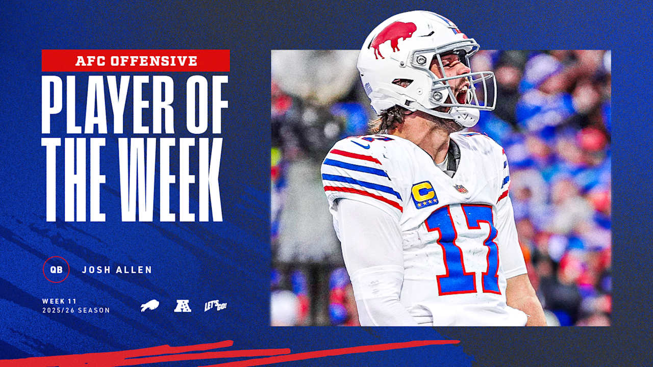 Josh Allen named AFC Offensive Player of the Week after Week 11 ...