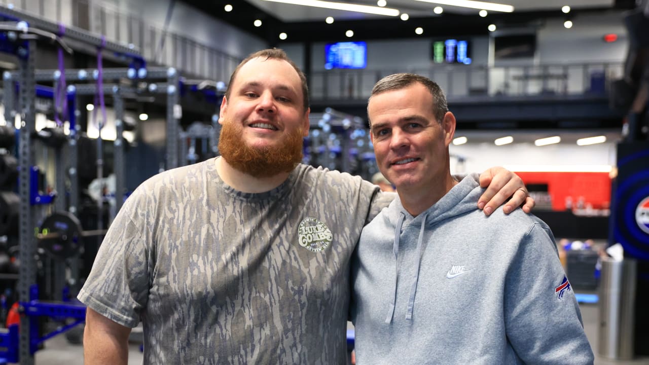 Luke Combs and Jordan Davis Tour Buffalo Bills Facilities