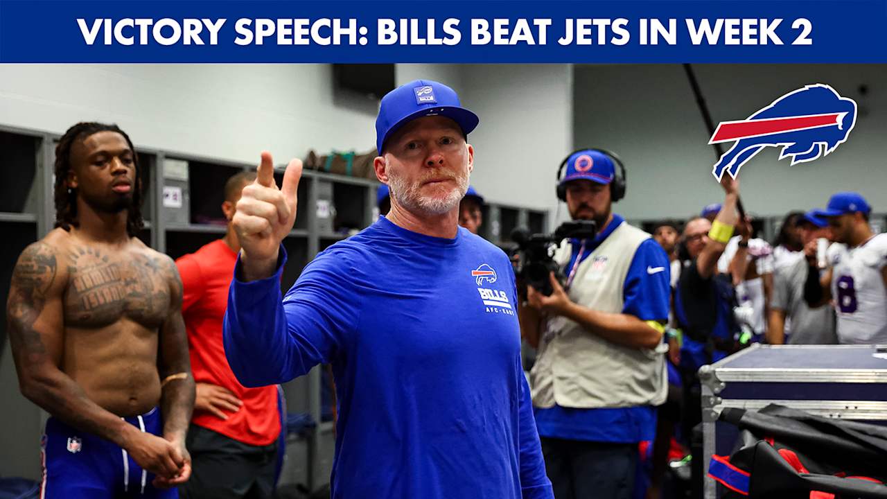 Sean McDermott's Victory Speech After The Bills Beat The Jets In Week 2!
