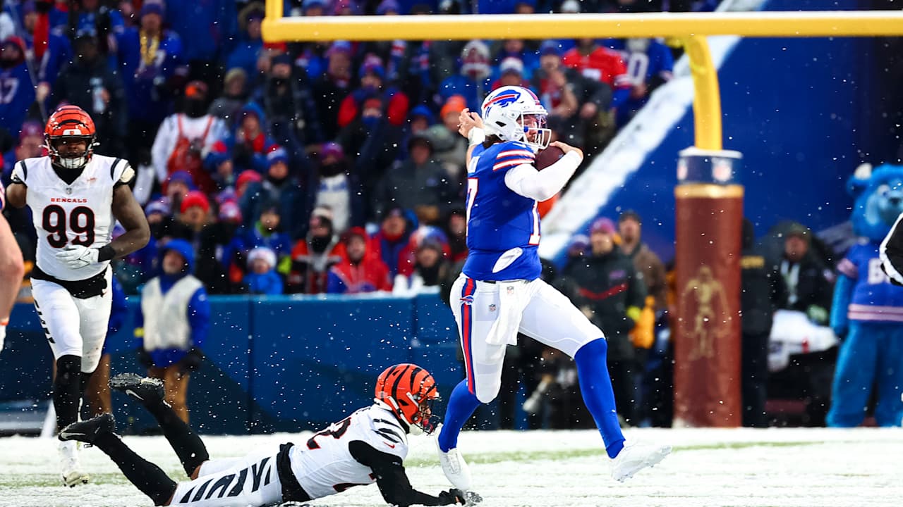 Josh Allen breaks a tackle on a 17-yard game-winning run | Bills vs ...