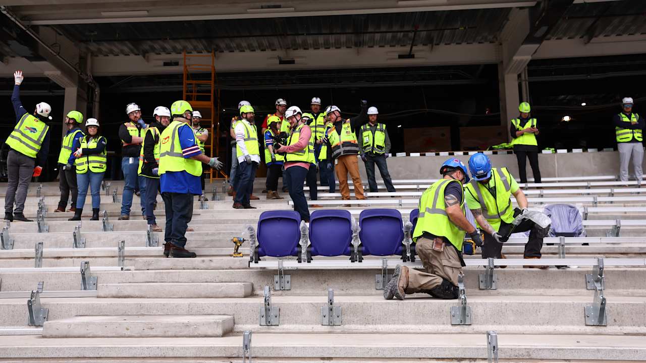 Photos | First Seat Installation at Buffalo Bills New Highmark Stadium