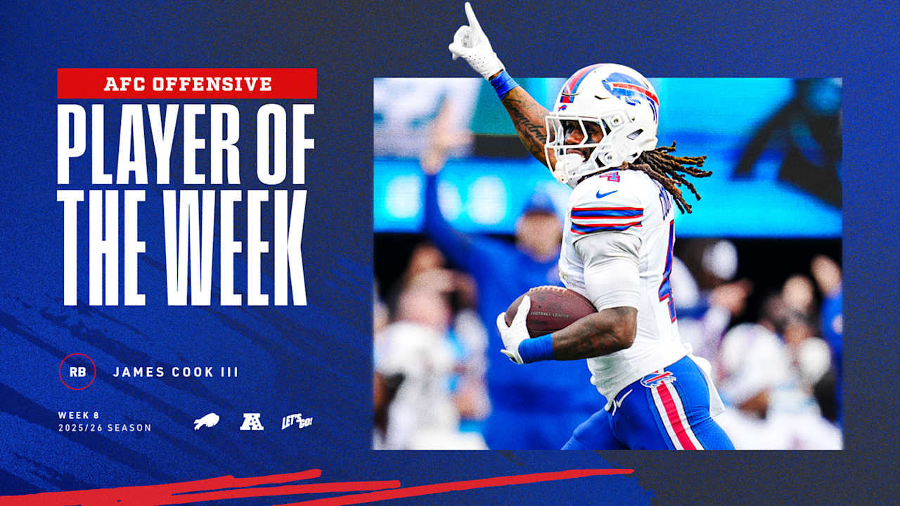 Bills RB James Cook III named AFC Offensive Player of the Week | Week 8 ...