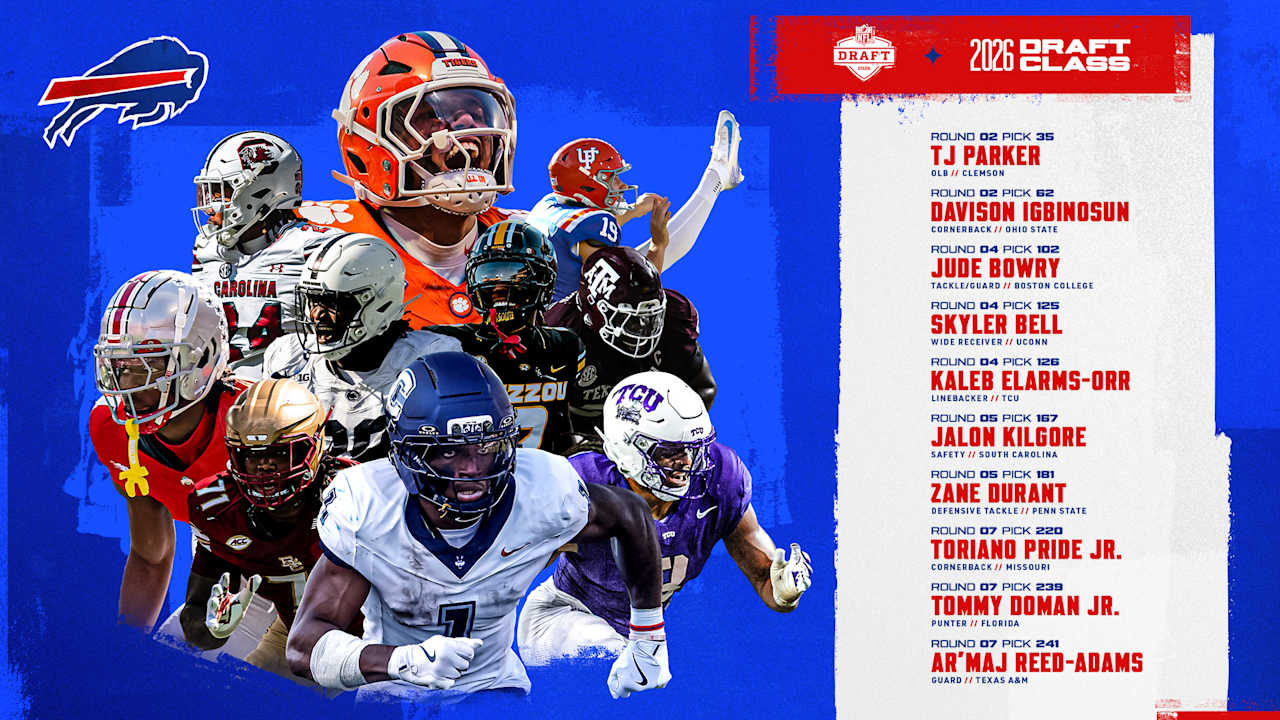All 10 picks in the Buffalo Bills 2026 NFL Draft Class