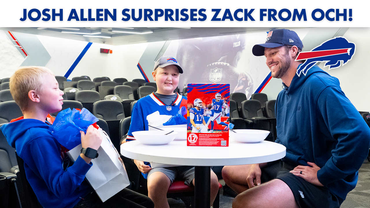 Josh Allen Surprises Oishei Patient Zack with Bills Tickets and More!