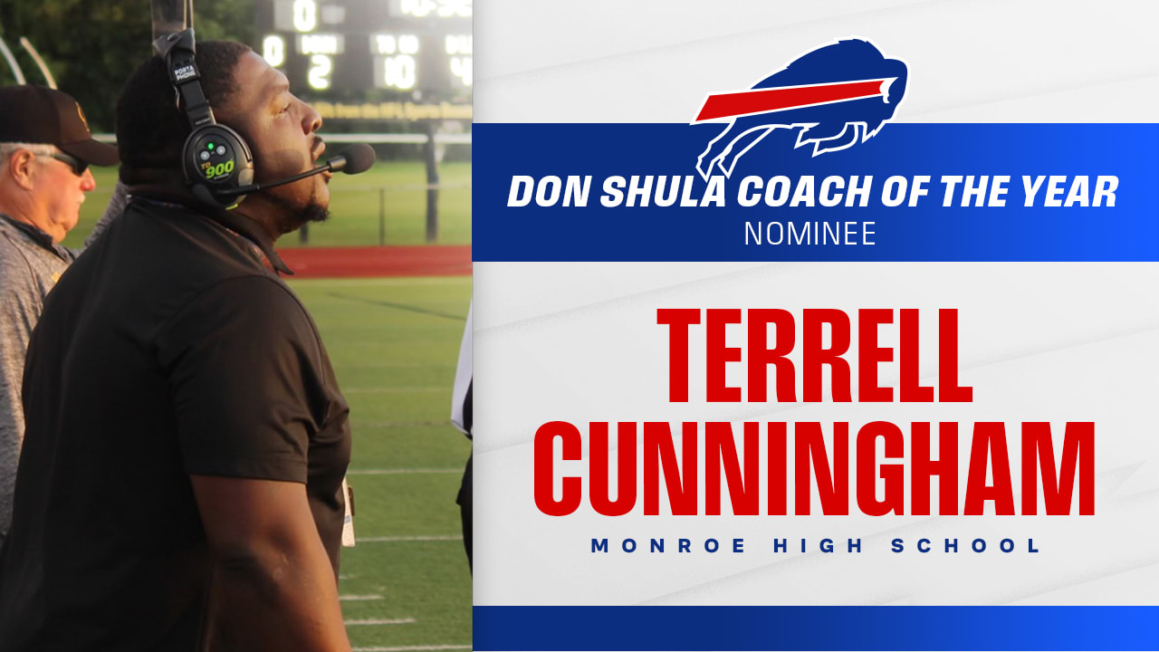 Terrell Cunningham named the Buffalo Bills nominee for the Don Shula Coach of the Year Award