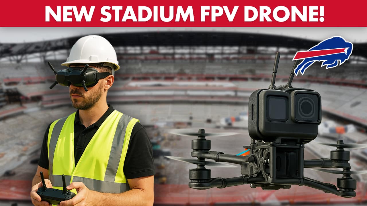 Exclusive FPV Drone Freestyle In New Highmark Stadium Site, Behind The Scenes! | Buffalo Bills