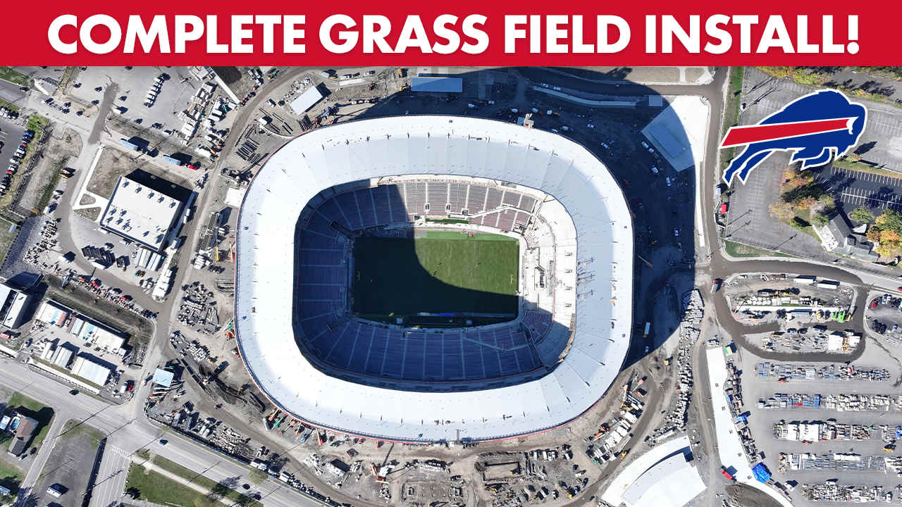 Grass Field At New Highmark Stadium Full Install! | Buffalo Bills