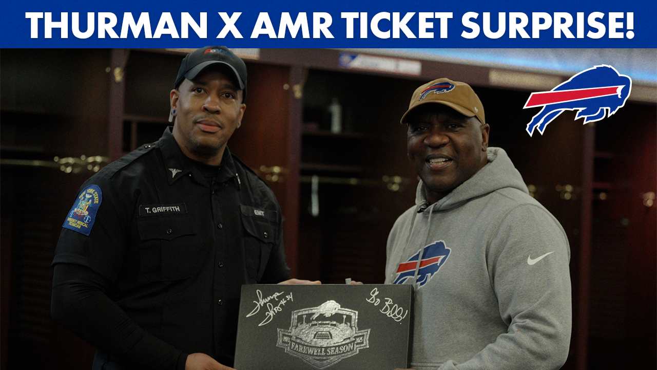AMR and Thurman Thomas Surprise Local EMT With Tickets to Farewell Game!