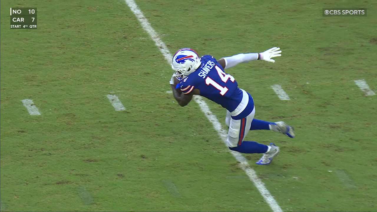 Tyrell Shavers shivers his way for a 24-yard catch and run | Bills vs ...
