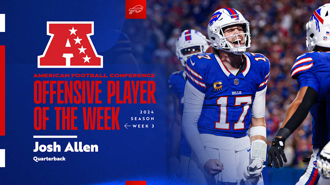 Bills QB Josh Allen named AFC Offensive Player of the Week | Week 3 | 2024
