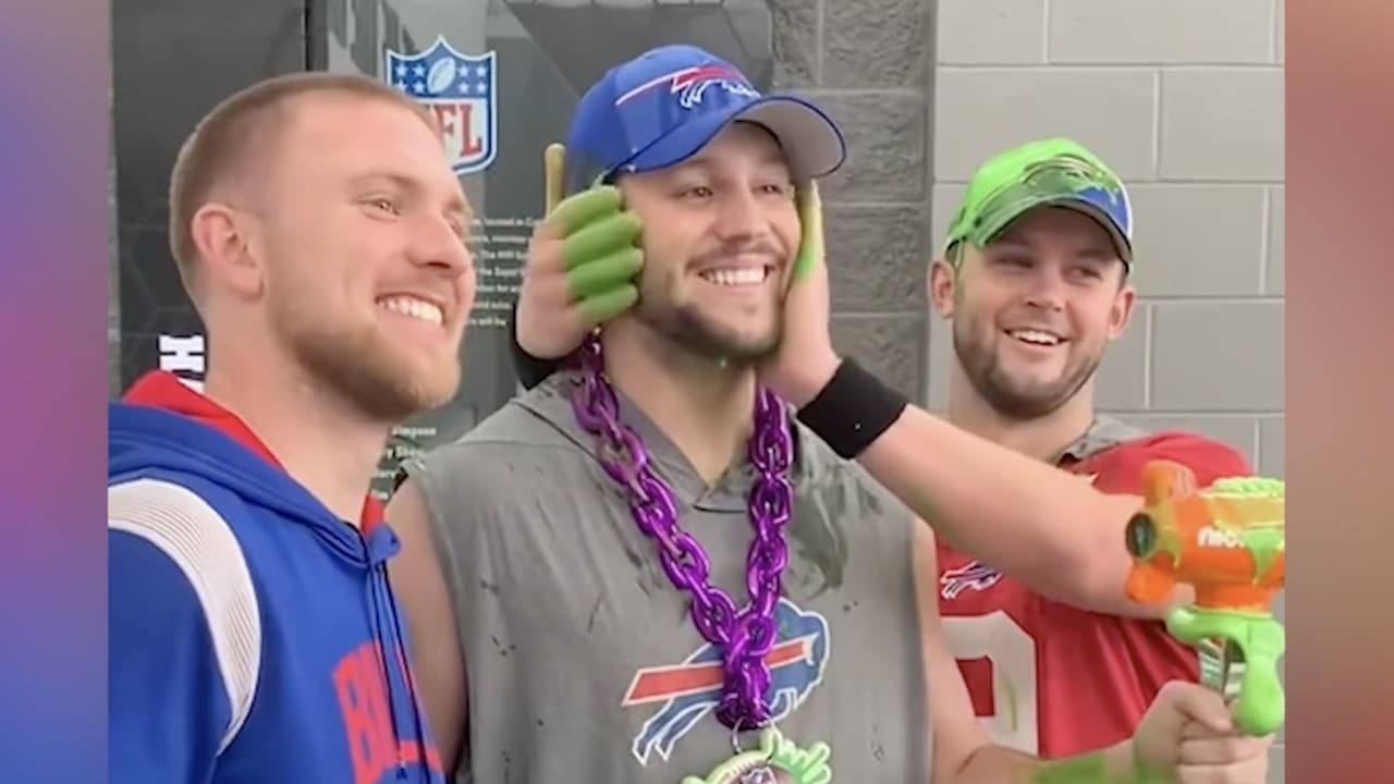 Watch | QB Josh Allen receives NVP Trophy at One Bills Drive