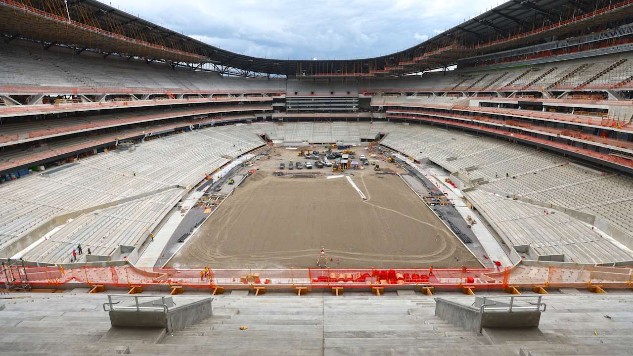 Construction Scenes at Buffalo Bills New Highmark Stadium Before Start of 2025 Season