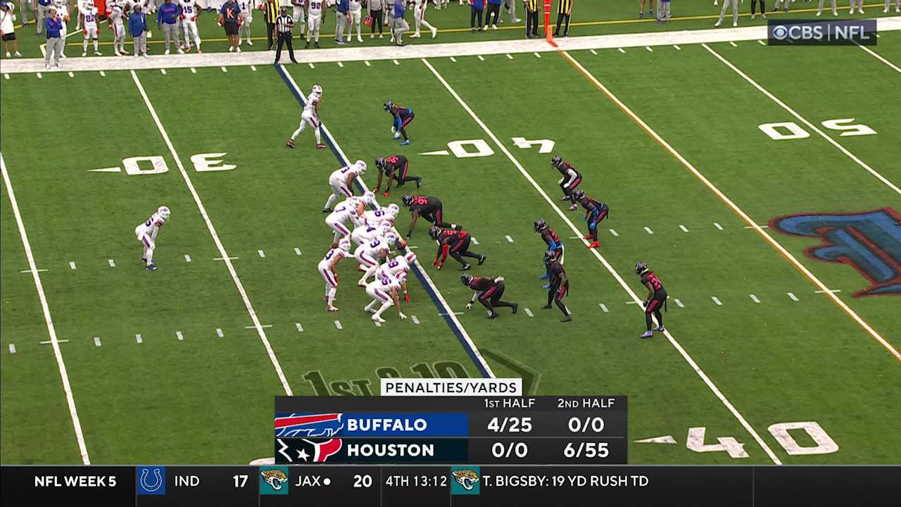 Josh Allen ends the 3rd quarter vs. the Texans with a 20-yard tote ...