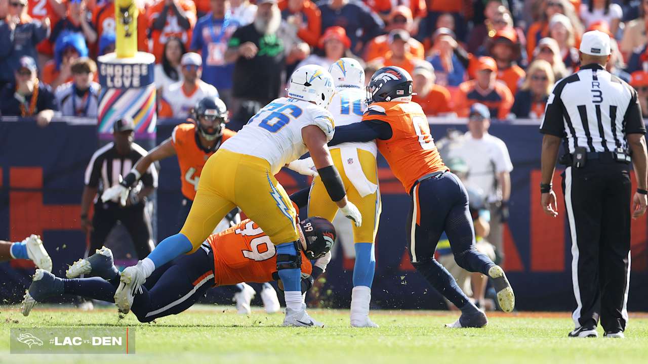 OLB Jonathon Cooper and DE Zach Allen team up for strip-sack on third down | Broncos vs. Chargers