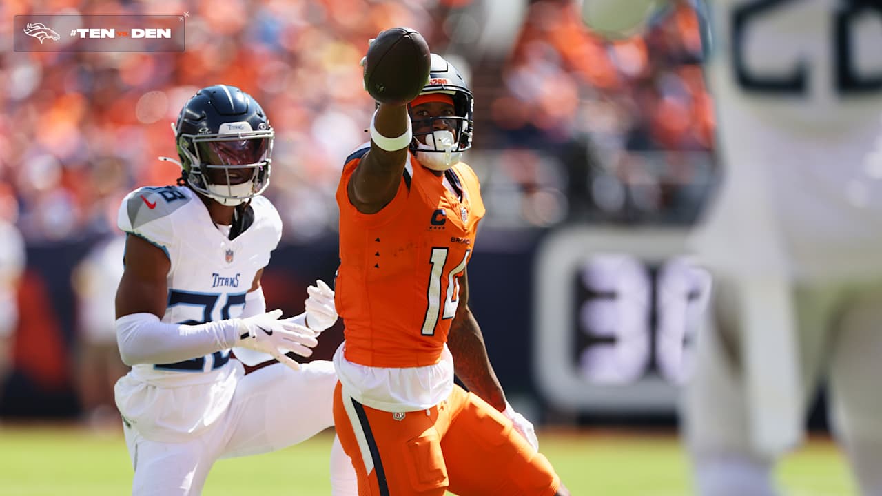 QB Bo Nix finds WR Courtland Sutton in tight window for a 12-yard gain ...