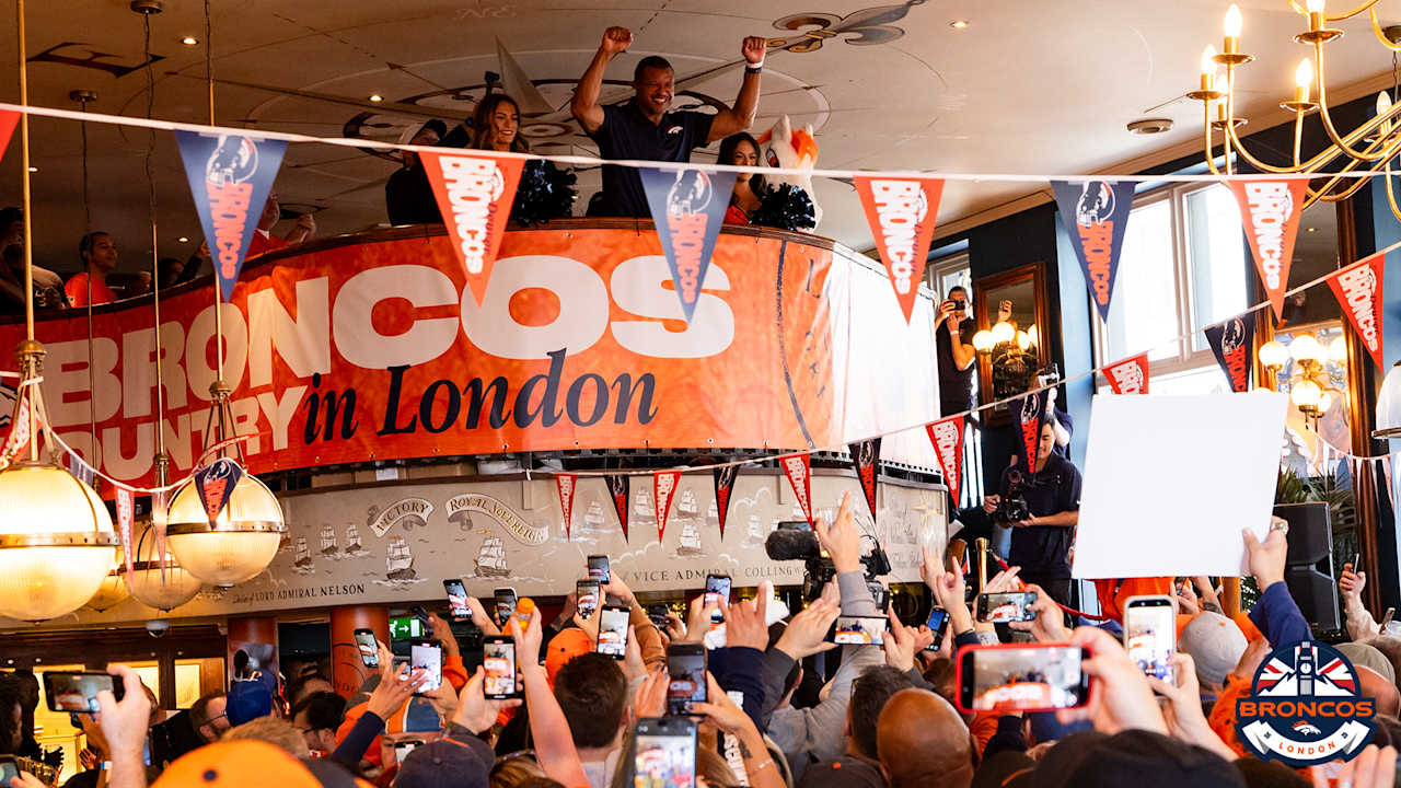 WATCH: Broncos host fan rally at London pub ahead of Week 6