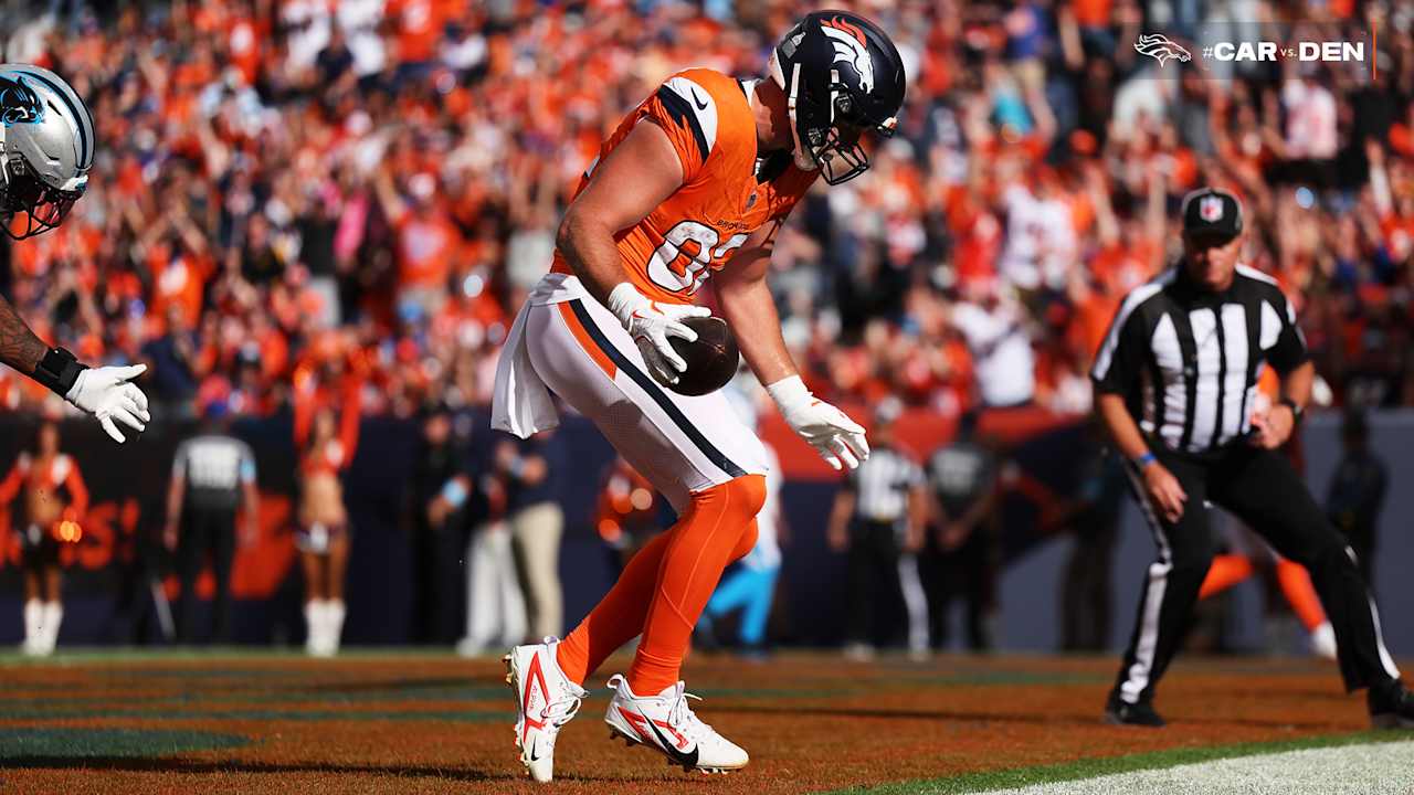 WATCH: TE Adam Trautman breaks down one-handed touchdown catch vs. Panthers