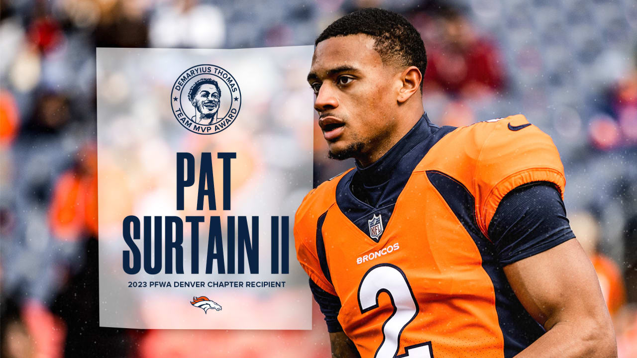 CB Pat Surtain II earns second consecutive Demaryius Thomas Team MVP Award