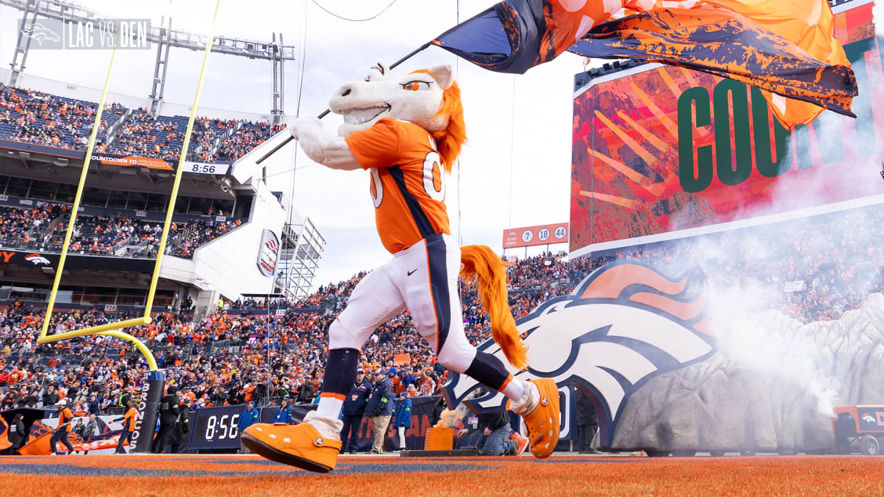 Mic'd Up: Miles the Mascot makes the rounds at Empower Field at Mile ...