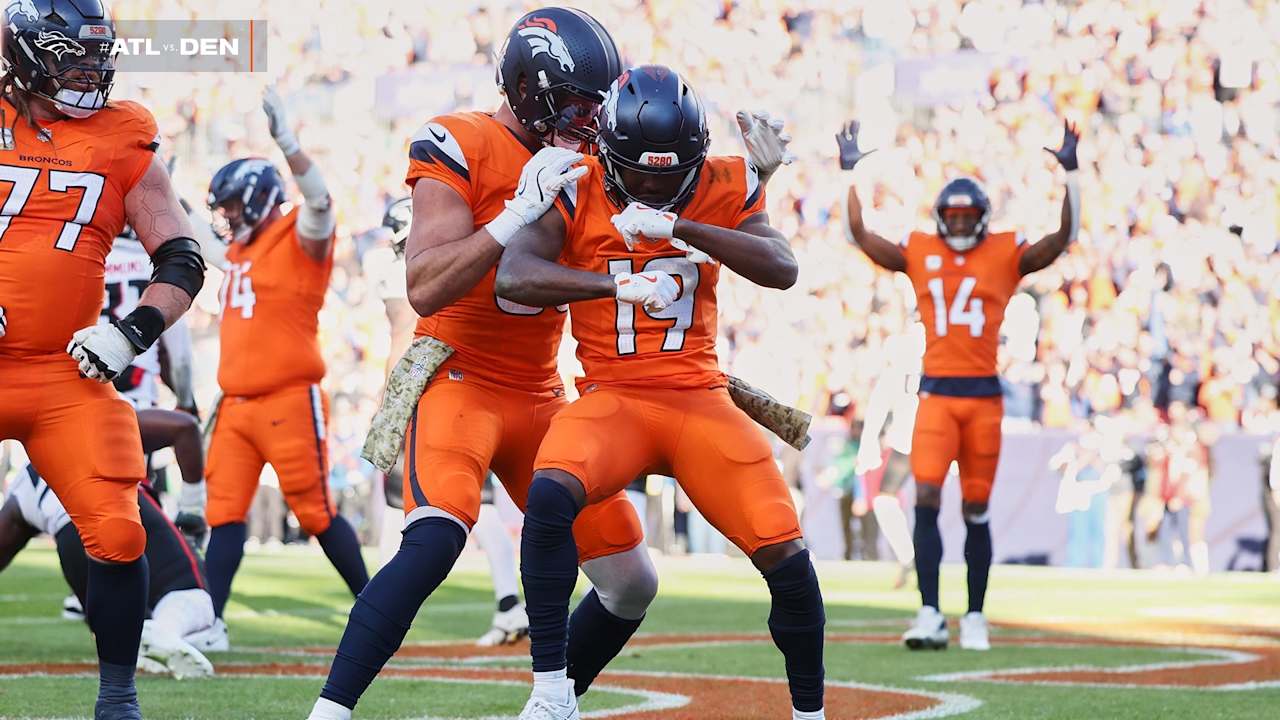 WATCH: WR Marvin Mims Jr. reacts to his first touchdown of the season vs. Falcons