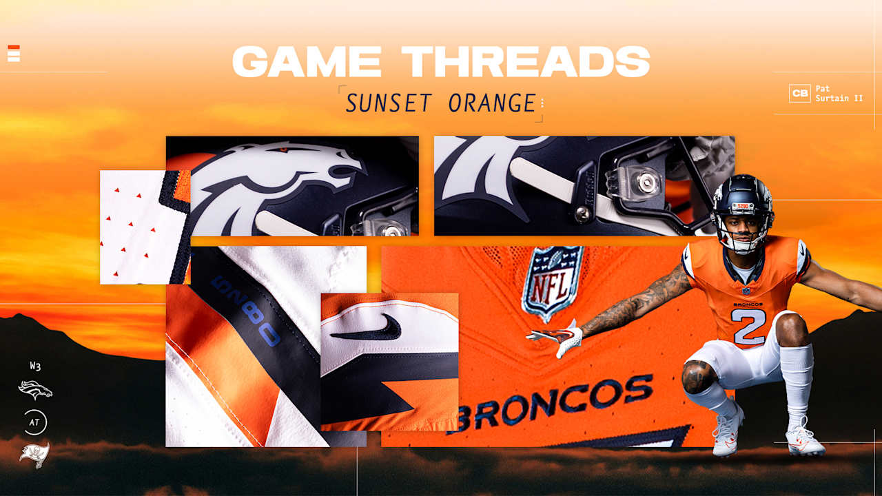Broncos to wear Sunset Orange jerseys, white pants vs. Buccaneers