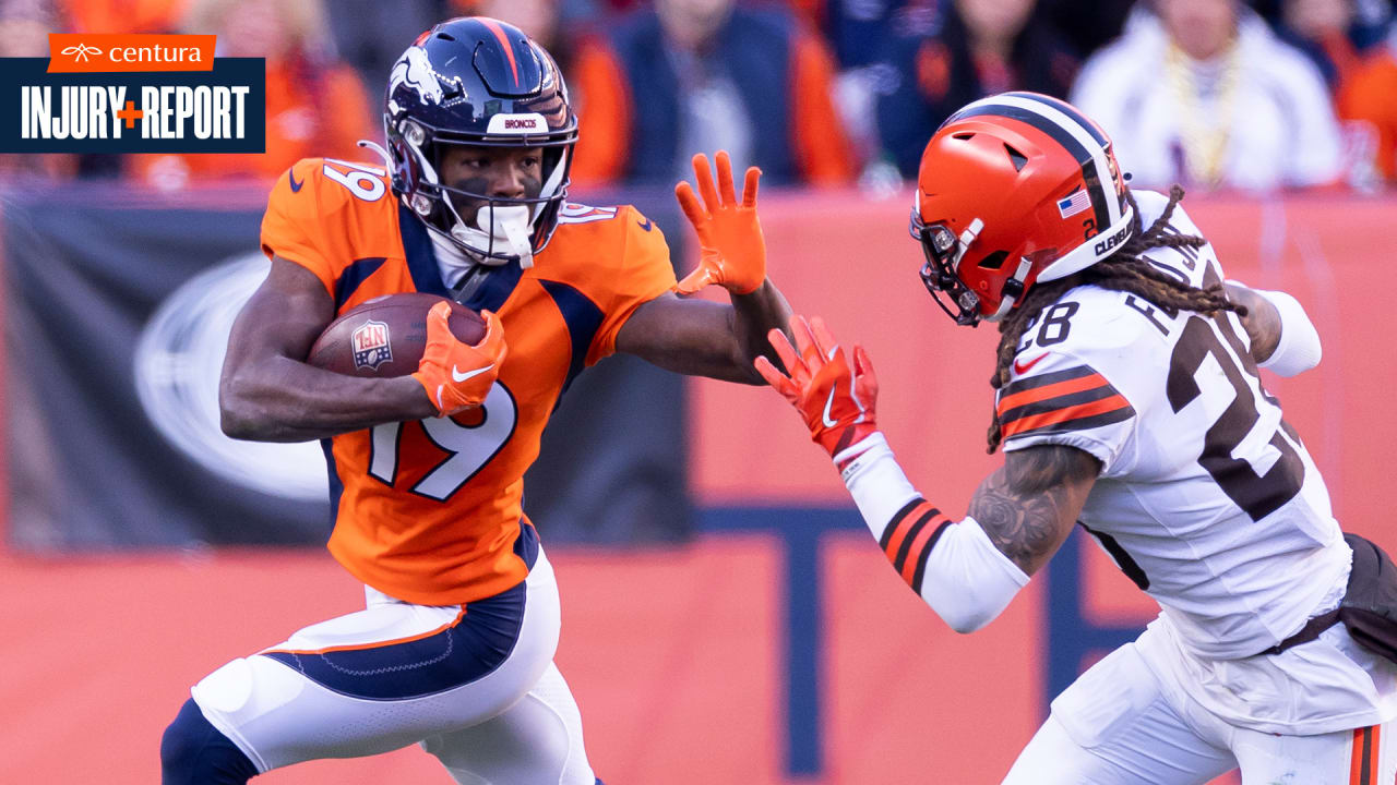 Injury Report: WR Marvin Mims Jr. among Broncos to improve to full participants ahead of Week 18 ...