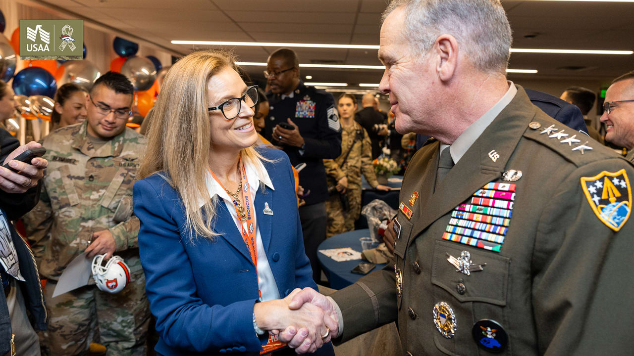 Photos: Broncos host pregame Salute to Service reception for military ...