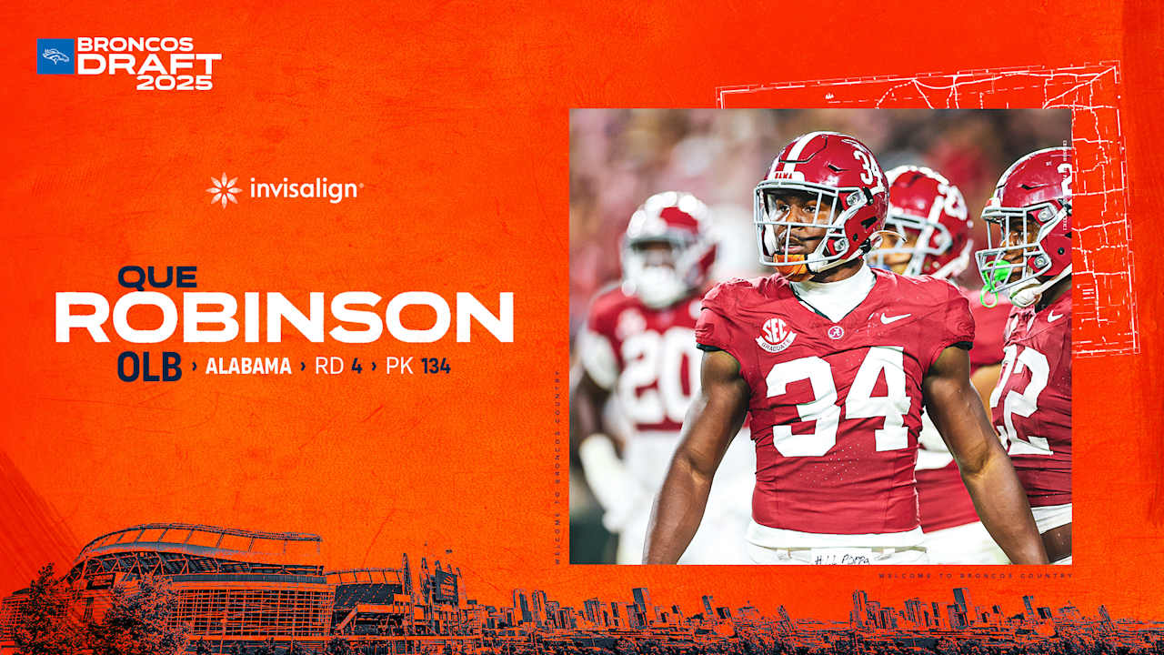 Broncos select OLB Que Robinson with 134th-overall pick in 2025 NFL Draft