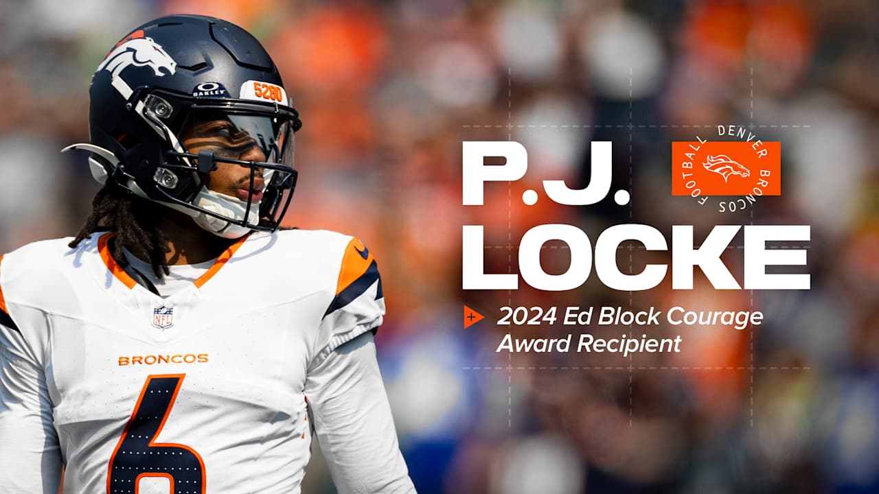Broncos S P.J. Locke earns 2024 Ed Block Courage Award honor