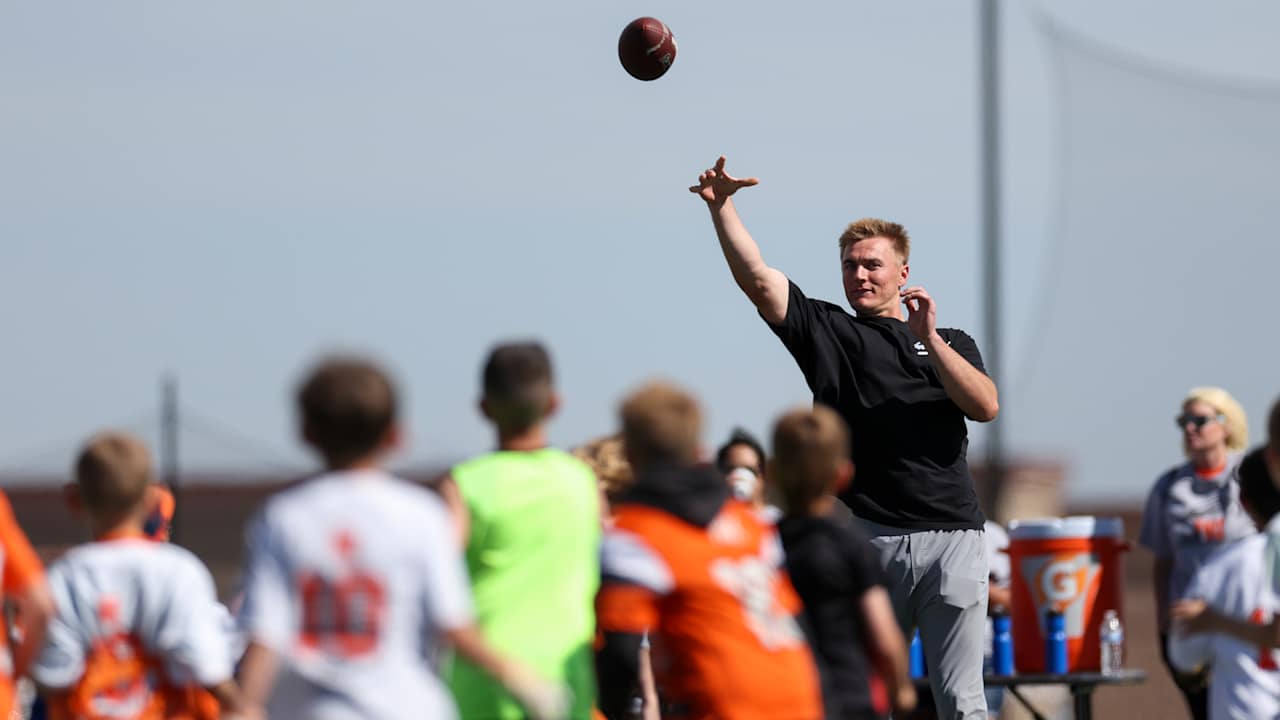 Photos: Broncos QB Bo Nix hosts his first Denver-area youth football camp