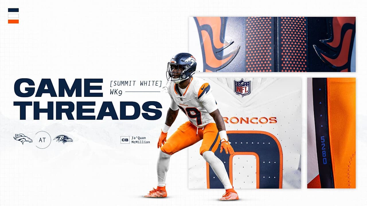 Broncos to wear Summit White jerseys, Sunset Orange pants vs. Ravens